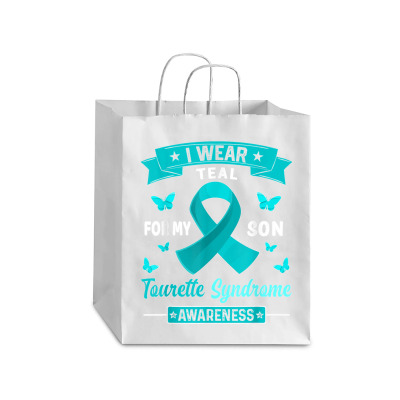 I Wear Teal For My Son Tourette Syndrome Month Teal Ribbon Debie Paper ...