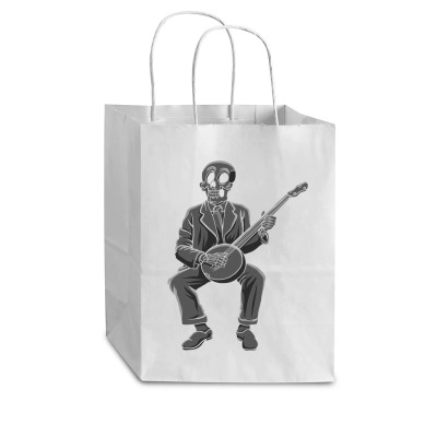 Goth Skeleton Bluegrass Banjo Player 193 Cub Paper Bag - 8 X 4 1/2 X 10 ...