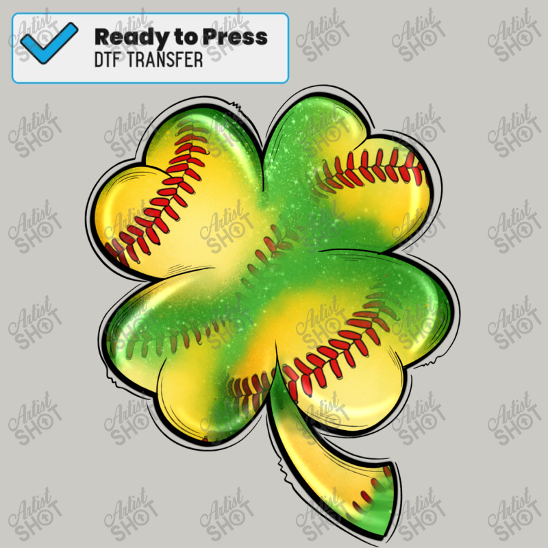 St. Patrick's Day Clover Softball Dtf Transfer By Artiststas - Artistshot