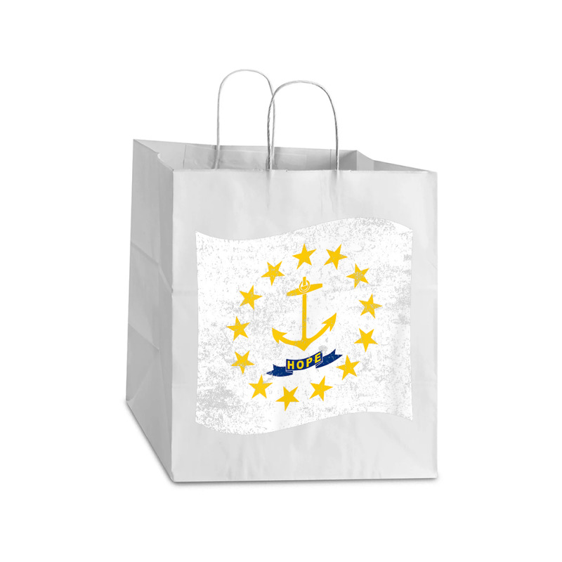 Rhode Island Waving State Flag – ri Rhode Islander Take Out Paper Bag ...