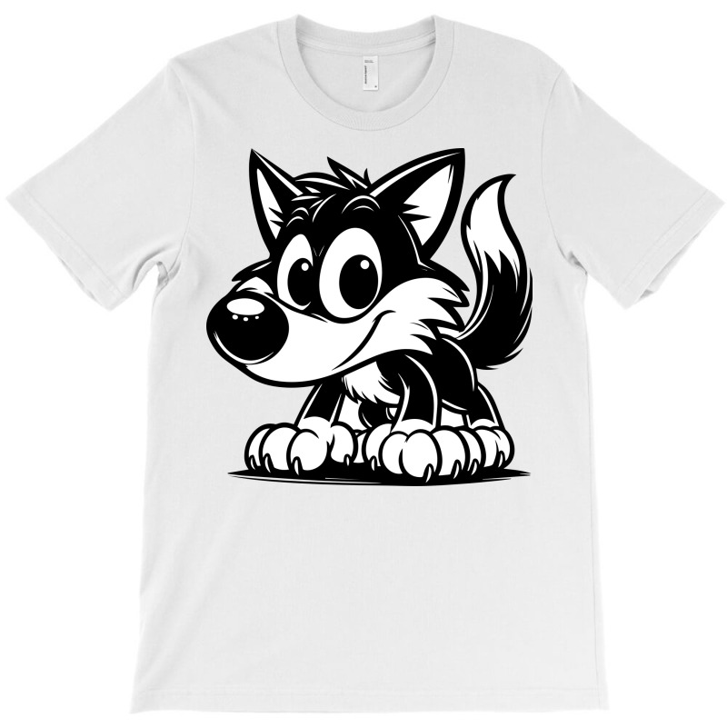 Little Howler: Baby Wolf Design T-shirt By Emardesign - Artistshot