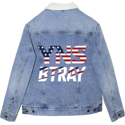 Yns Btray Of The United Statesflag Unisex Sherpa-lined Denim Jacket By ...