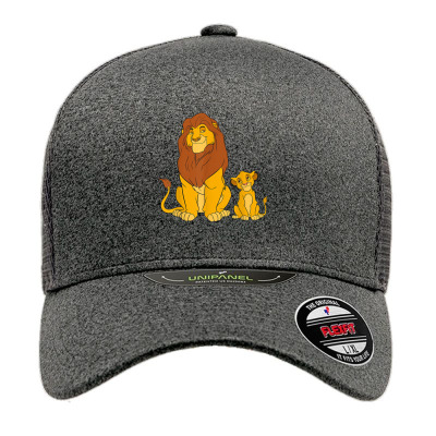 The Lion & King Young Simba And Mufasa Unipanel Trucker Mesh Cap By ...
