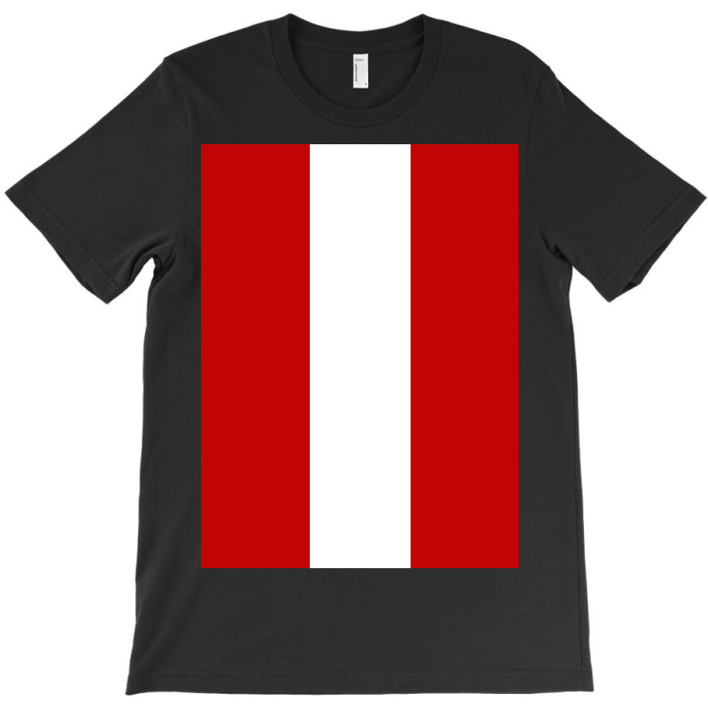 Custom Red Parallel Lines T-shirt By American Choice - Artistshot