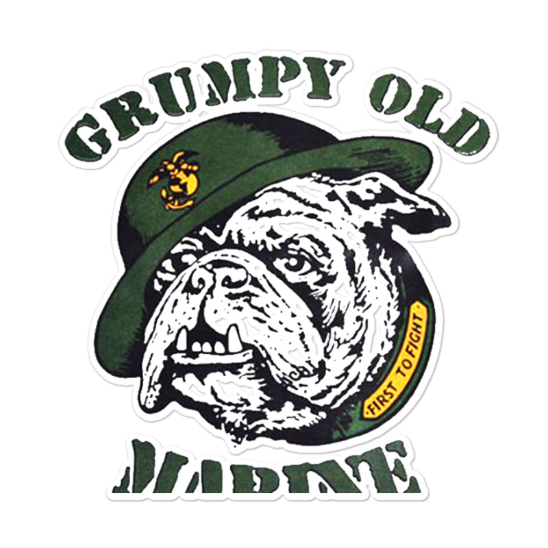 Grumpy Old Marine Sticker By Bogaya - Artistshot