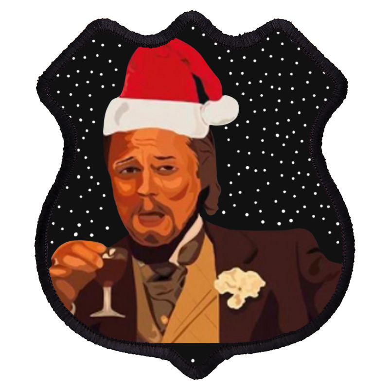 Le.on.ar.do Di.ca.prio Wine Meme Merry Christmas Shield Patch By ...