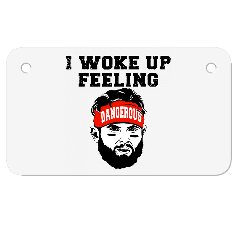 I Woke Up Feeling Dangerous 6 Funny Football Motorcycle License Plate ...