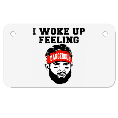 I Woke Up Feeling Dangerous 6 Funny Football Motorcycle License Plate ...