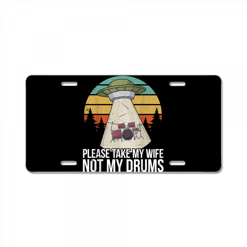 Funny Drummer Drumming Drum Kit Percussion I Wife Ufo Aliens T Shirt ...