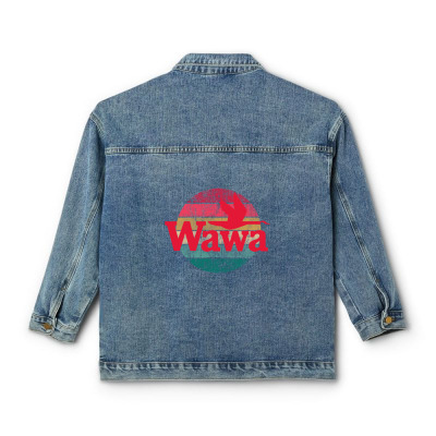 Wawa Vintage Retro Ladies Denim Jacket By Njebrot - Artistshot