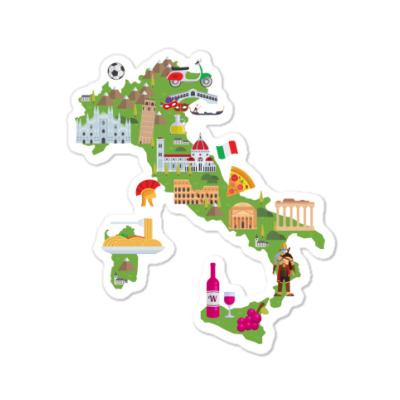Italy Map Sticker By Ngvan89 - Artistshot
