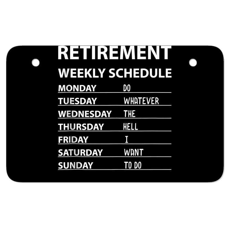 Funny Retirement Weekly Schedule For Men Women Cool Retired Tank Top ...