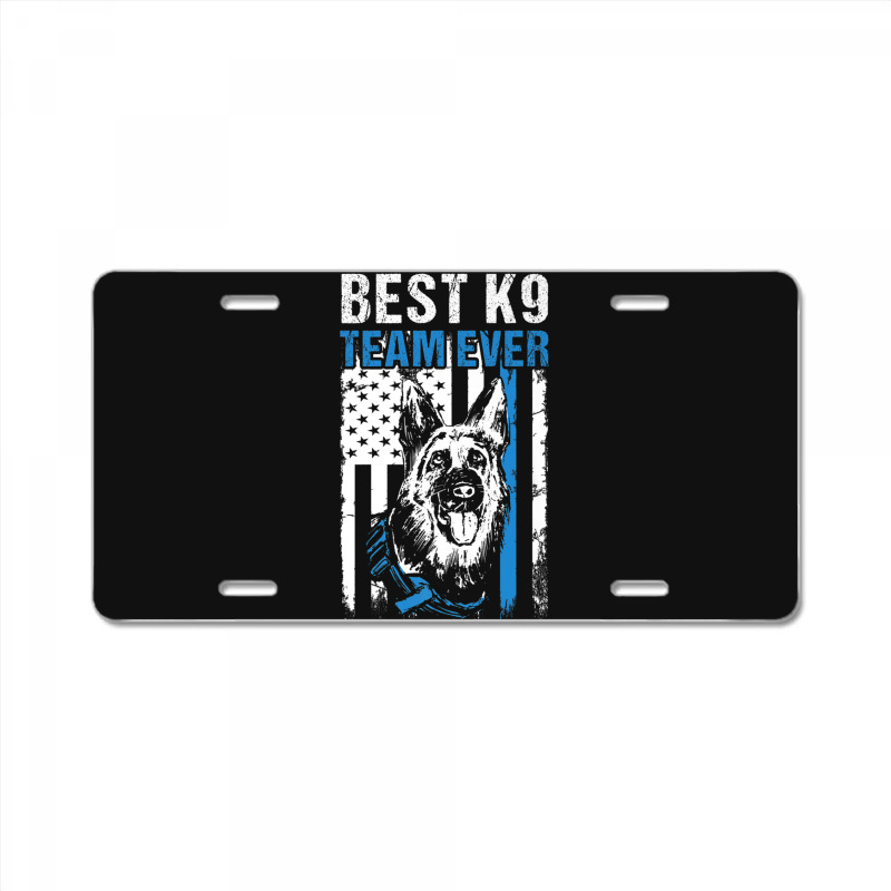 Police Best K9 Team Ever American Flag K9 Police Officer License Plate ...
