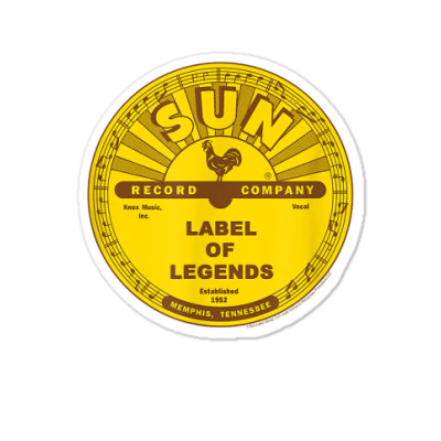 Sun Records Label Of Legends T Shirt Sticker By H.avenaver - Artistshot