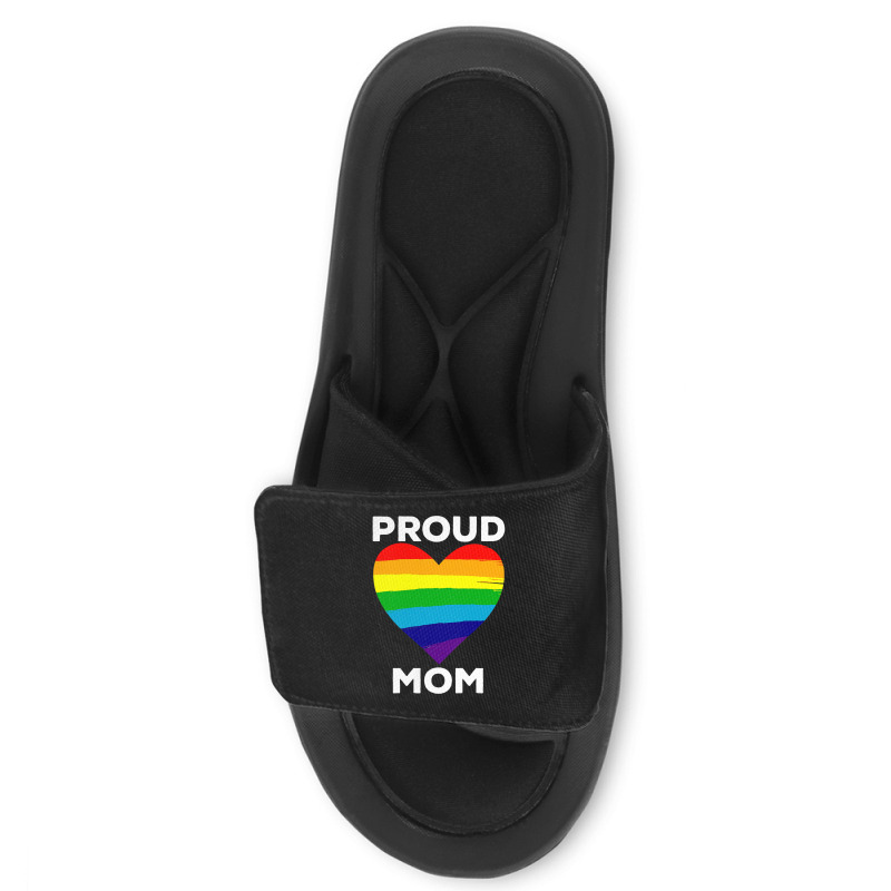 Womens Proud Mom Heart Flag Parent Of Lgbtq Lesbian Bi Trans Slide ...