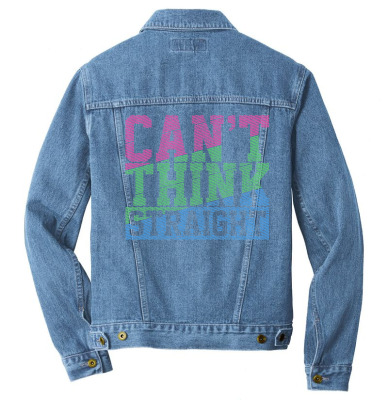 Polysexual Flag Cant Think Straight Pride Month Lgbt Men Denim Jacket ...