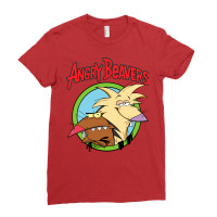 Custom Angry Beavers Ladies Fitted T-shirt By Bamboholo - Artistshot