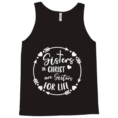 Sisters In Christ Are Sisters For Life Women Jesus Kids Girl Mask Tank ...