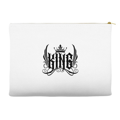 King Tattoo Lettering Accessory Pouches By Tiococacola - Artistshot