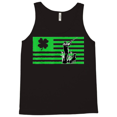 Hunting Duck With Gun St Patricks Day Usa Flag Hunter Tank Top By ...