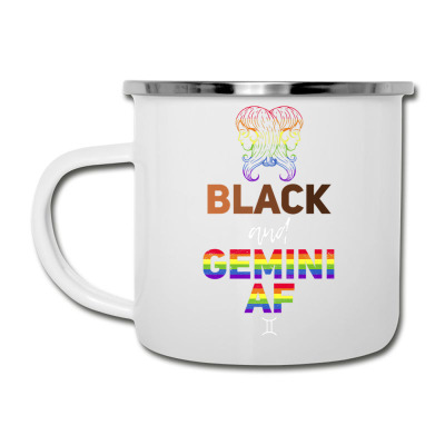 Black And Gemini Zodiac Gay Pride Lgbtq Black History Month Camper Cup ...