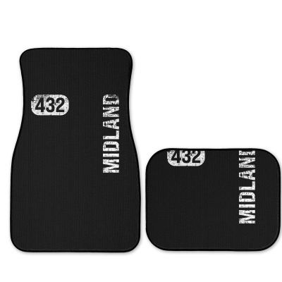 Midland Texas 432 Area Code Vintage Retro T Shirt Full Set Car Mats By ...