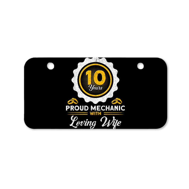 Mens Wedding Anniversary Mechanic With Loving Wife Couple T Shirt ...