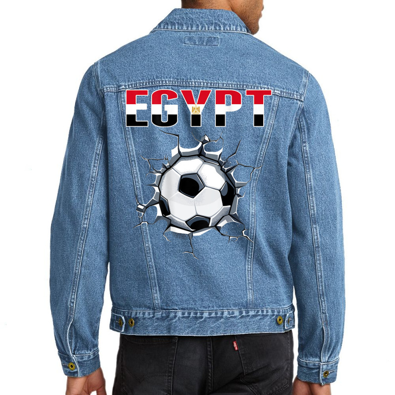 Egypt Soccer Fans Jersey Egyptian Football In Cracked Wall Men Denim ...