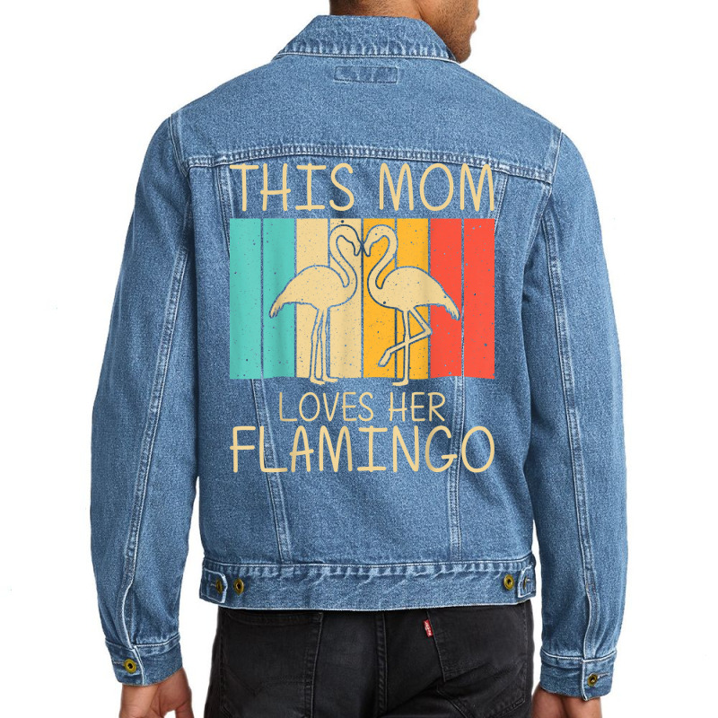 Funny Flamingo For Mom Mama Pink Flamingos Vintage 70s Bird Men Denim ...