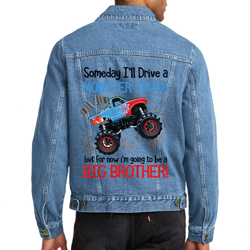 Kids I_m Going To Be A Big Brother Announcement Monster Truck Men Denim ...