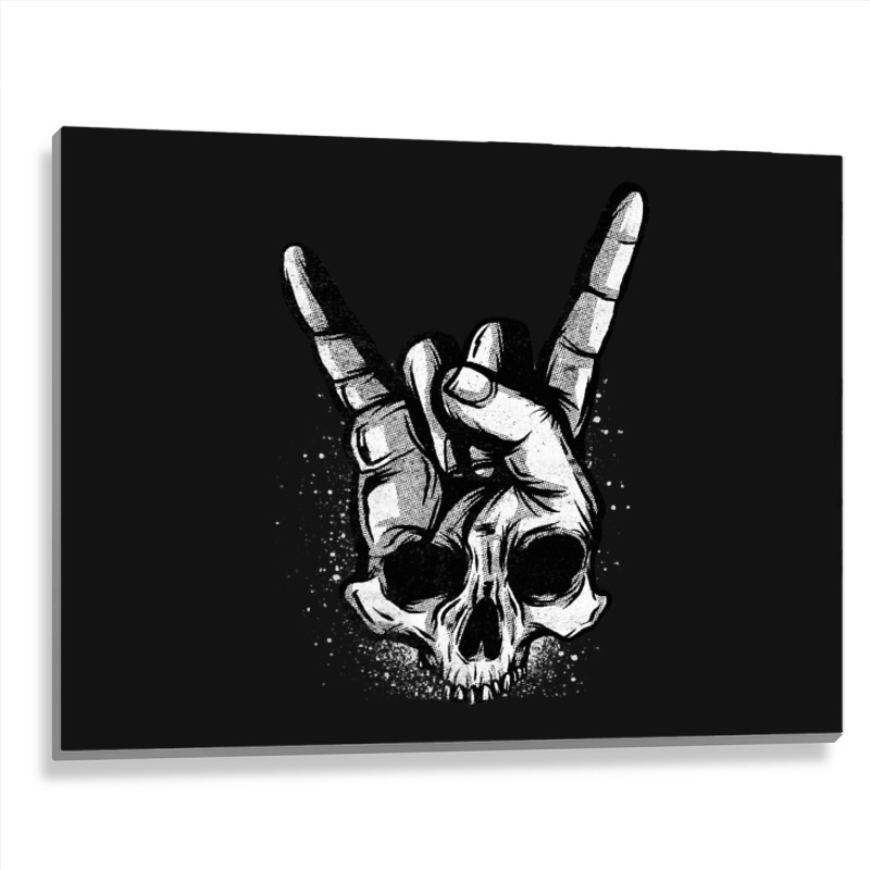 Skull Heavy Metal Skeleton Hand Sign Gothic Death Metal Fan Skeleton ...