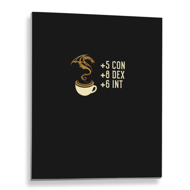 Coffee Stats For Roleplaying And Larping Tabletop Rpg Metal Print ...