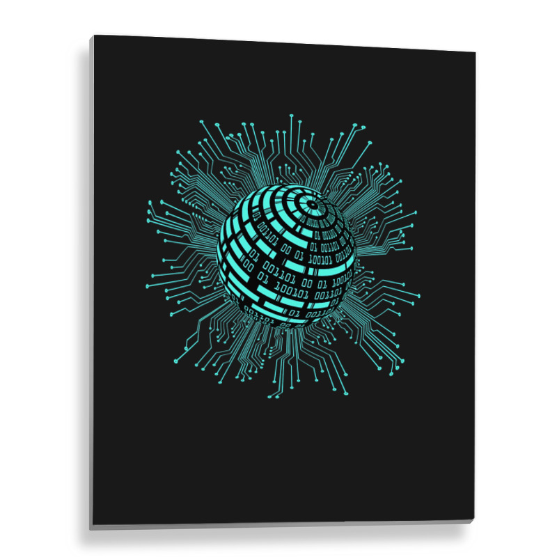 Binary Coding Computer Nerd Geeks Programmer Funny Coding Metal Print