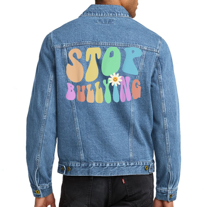 Groovy Stop Bullying Retro Stop Bullying Choose Kindness 60s Men Denim ...