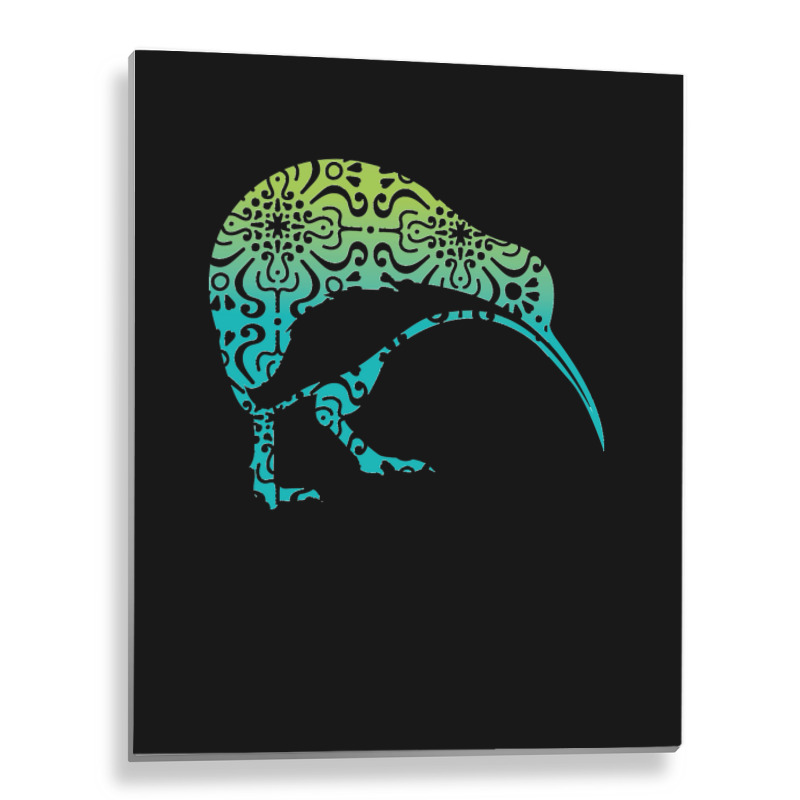Maori Kiwi Tribal Aboriginal New Zealand Bird Art Long Metal Print ...