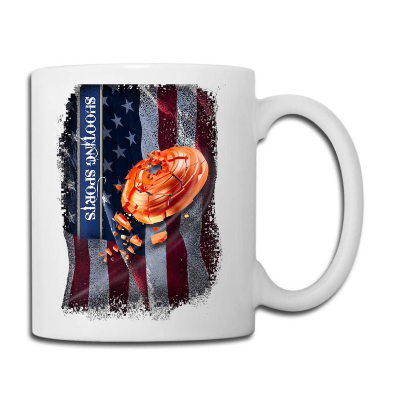 Patriotic Flag Clay Target Skeet Trap Sporting Clay Gift Ide Coffee Mug ...