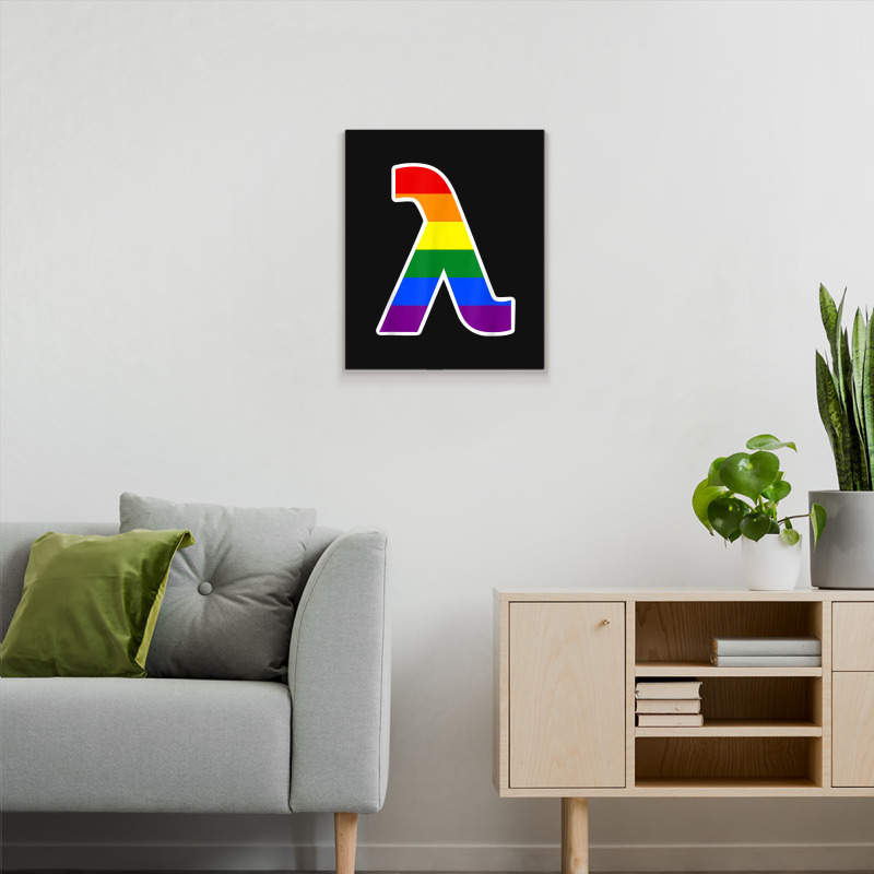 Lgbt Rainbow Lambda Lesbian Gay Rights Ally Metal Print Vertical By ...
