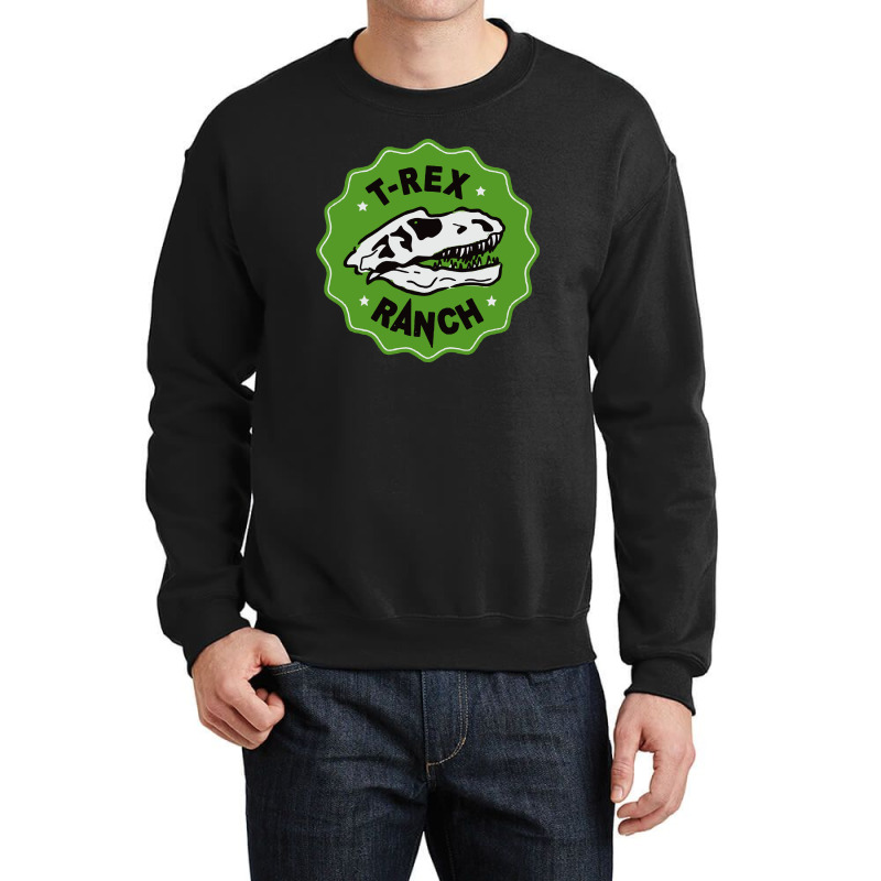 Custom T Rex Ranch Crewneck Sweatshirt By Jablay - Artistshot