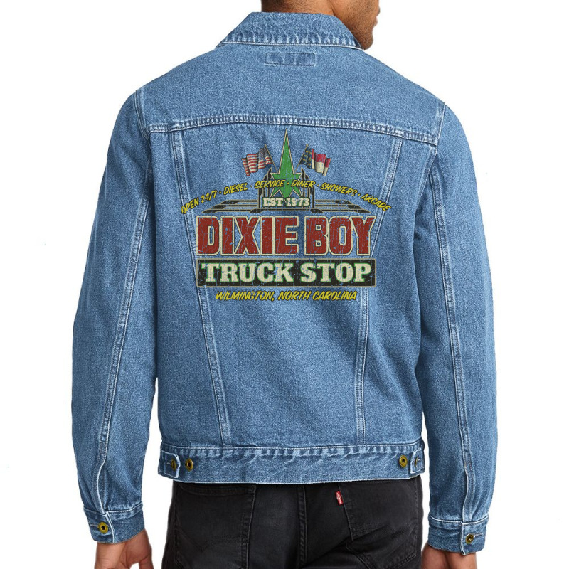 Custom Dixie Boy Truck Stop Men Denim Jacket By Sheneemanawik - Artistshot