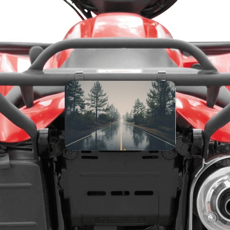 Road Landscape Nature Forest. Atv License Plate By Ravan27 - Artistshot