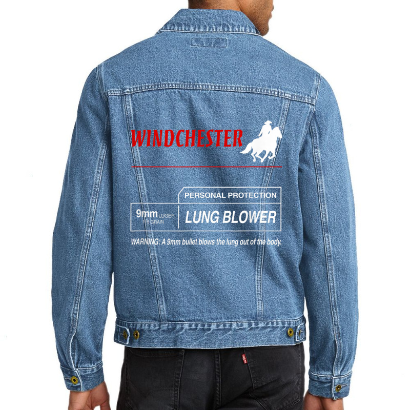 Custom 9mm Luger Windchester Lung Blower Ammo Funny Biden Men Denim ...