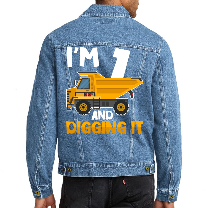 Kids One 1yr 1st Birthday Construction Boy 1 Year Men Denim Jacket By ...