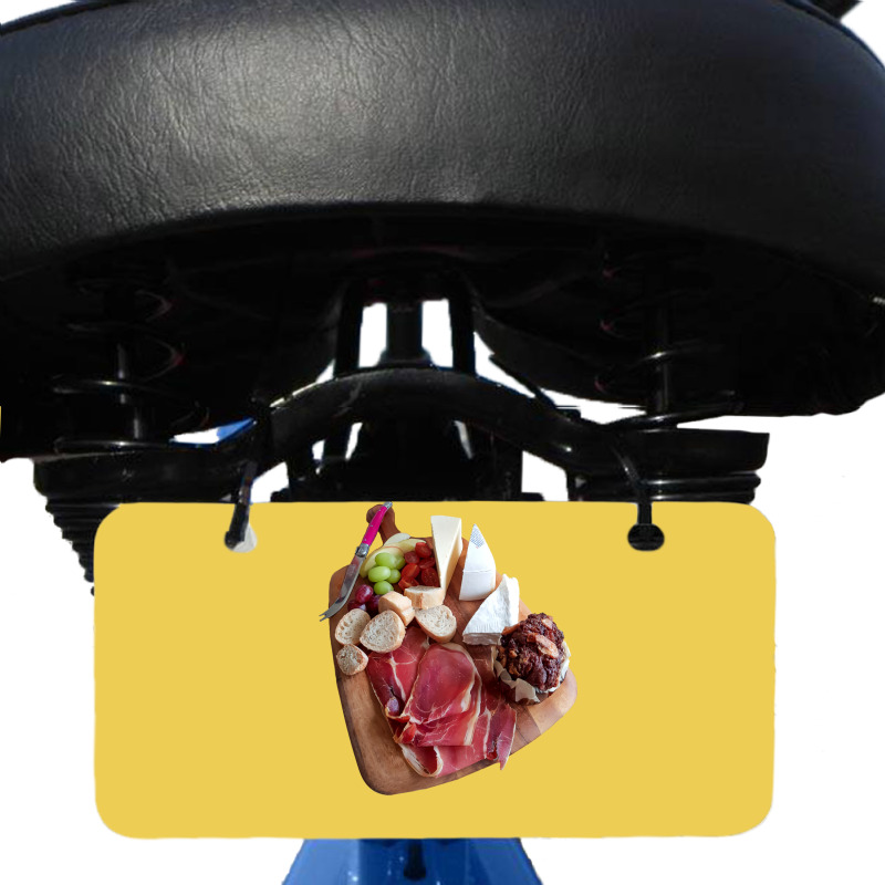 Food Cheese Fruit And Meat Platter Photo Gift Bicycle License Plate By ...