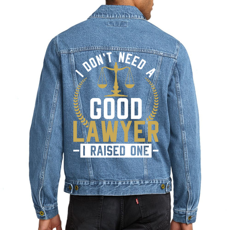 Attorney Funny Parents Law Advocate Lawyer Vintage Men Denim Jacket By ...