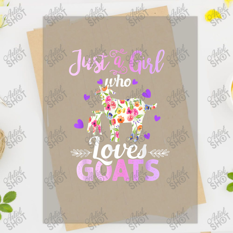 Women Goat Farmer Gifts Just A Girl Who Loves Goats Dtf Transfer By ...