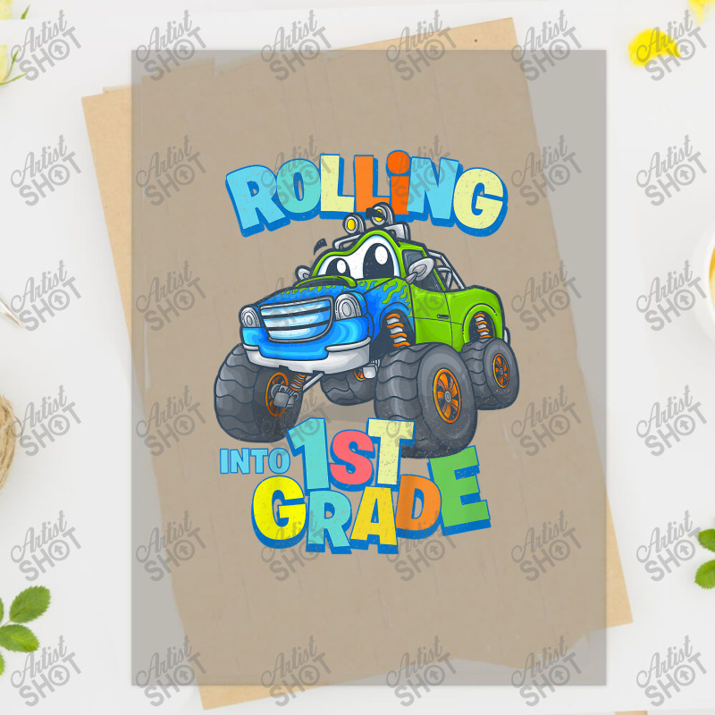 Kids First Day Of 1st Grade Back To School Monster Truck Boys Top Dtf ...