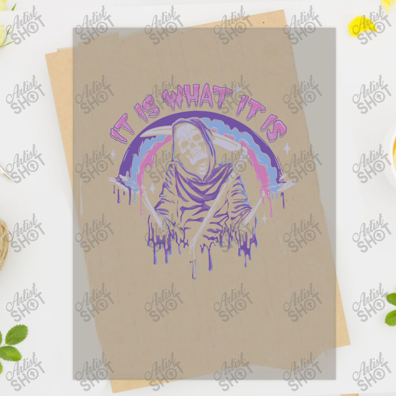 Death ~ It Is What It Is ~ Pastel Goth Grim Reaper Drip Dtf Transfer By ...
