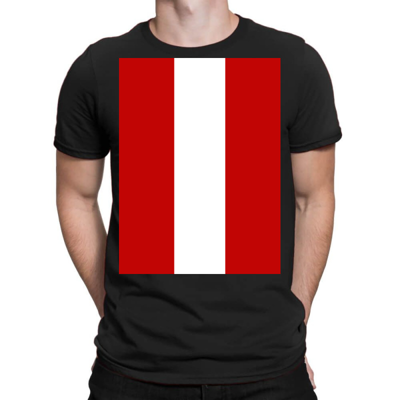Custom Red Parallel Lines T-shirt By American Choice - Artistshot