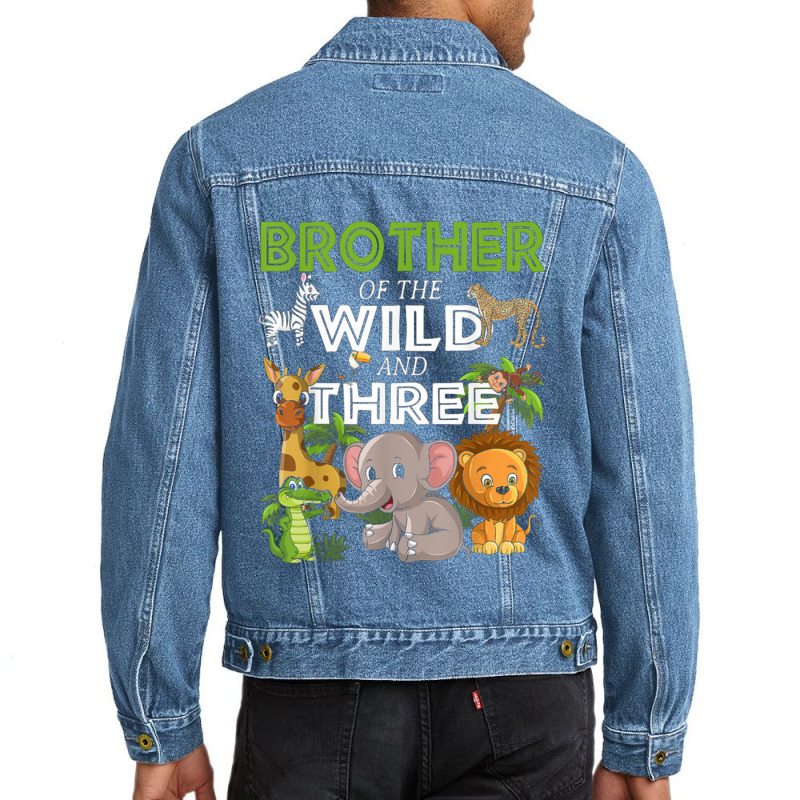Brother Of The Wild Three Zoo Birthday Safari Jungle Animal Men Denim ...