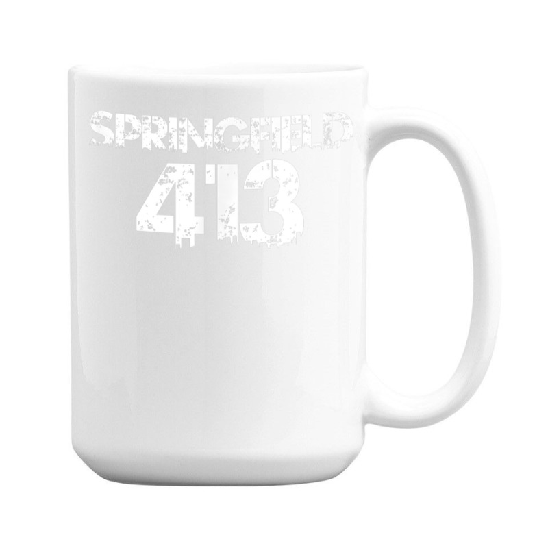 Springfield 413 Area Code Distressed Gritty 15 Oz Coffee Mug By Hoang95 ...